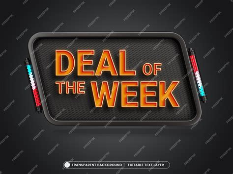 금주의 블랙 딜은 편집 가능한 3d 배너 템플릿을 제공합니다 프리미엄 Psd 파일