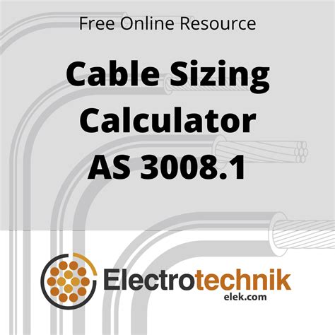 Electric Cable Size Chart