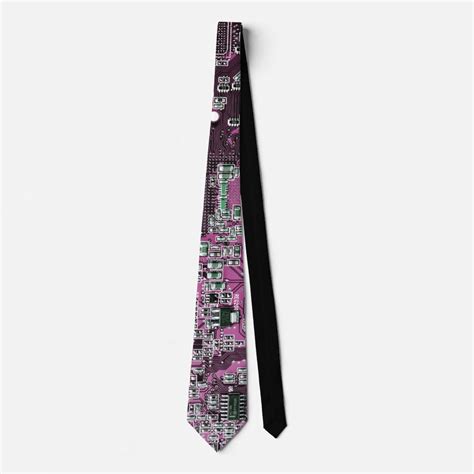 Computer Geek Circuit Board Purple Neck Tie Zazzle In 2023 Computer