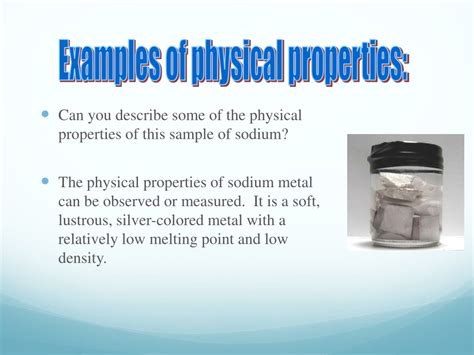 PPT Physical And Chemical Properties Physical And Chemical Changes