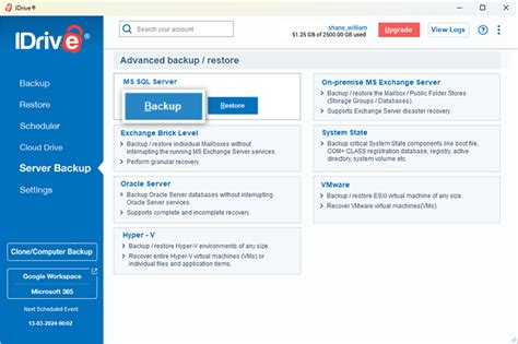 Backup SQL Server Data To IDrive Cloud