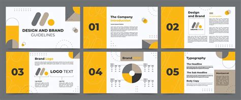 브랜드 매뉴얼 템플릿 디자인 무료 벡터