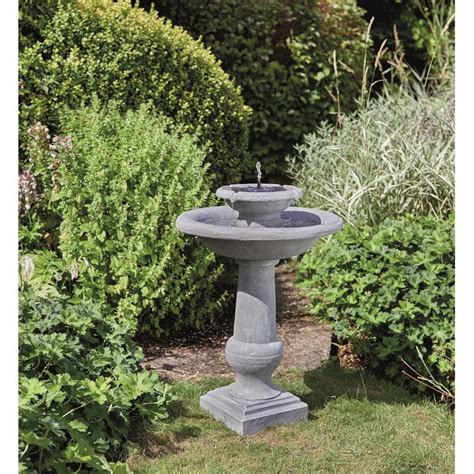 Fontaine Solaire Bain D Oiseau 2 Niveaux Chatsworth Leroy Merlin