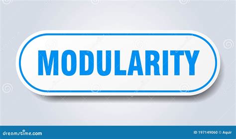 Modularity Sticker Modularity Sign Set Vector Illustration