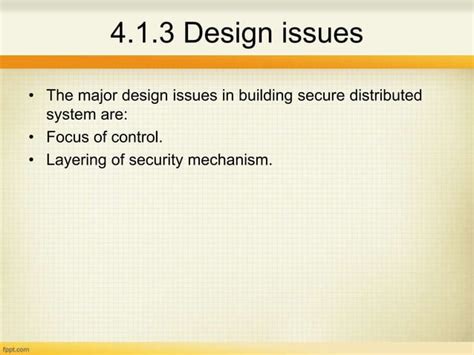 Security In Distributed Systems Pptx Security In Distributed Systems Pptx