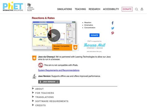 University Of Colorado Ph Et Interactive Simulations Reaction And Rate