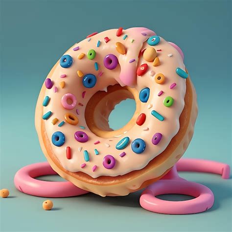 Premium Ai Image 3d Donut
