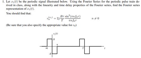 Solved 1 Let It Be The Periodic Signal Illustrated Below