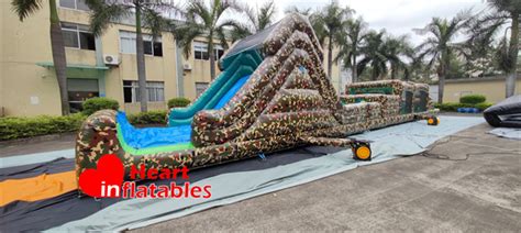 Camouflage Obstacle Couse 21 3ml X 3 3mw X 4mh Heart Inflatables Factory