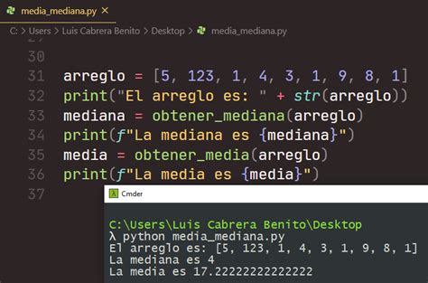 Python Media Y Mediana De Lista Parzibyte S Blog