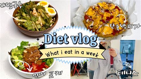 다이어트 브이로그 다이어트 요리 레시피 건강하고 맛있는 지속가능 다이어트 레시피 연어포케🥗 단호박피자🍕 다시마면