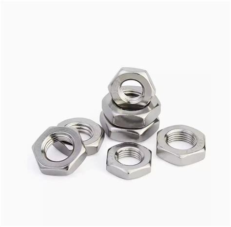 Carbon Steel Small Hexagonal Flat Nut Thin Nut China Din934 Stainless