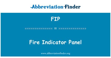 Fip 代表 火灾指标小组 Fire Indicator Panel