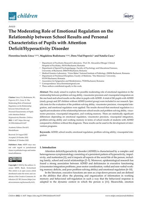 Pdf The Moderating Role Of Emotional Regulation On The Relationship