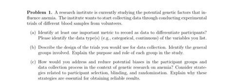 Solved Problem A Research Institute Is Currently Studying Chegg Com
