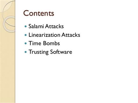 Software Based Attacks