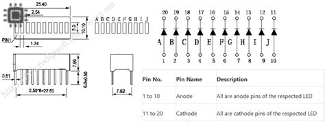10 Segment Led Bar Graph Display