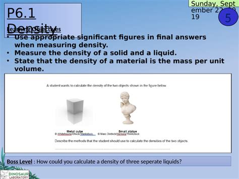 Ks4 P6 1 Density Teaching Resources