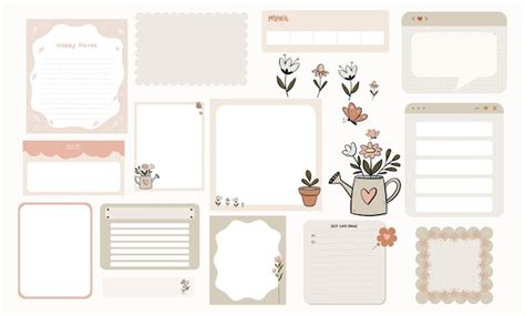 Aesthetic Notepad Vectors And Illustrations For Free Download