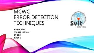 Error Detection Techniques PPT