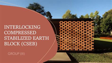 Compressed Stabilized Earth Blocks Cseb Pdf