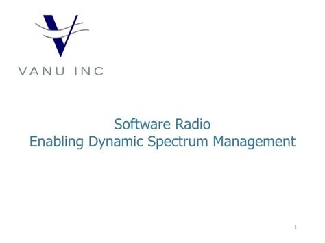 ppt software radio enabling dynamic spectrum management powerpoint