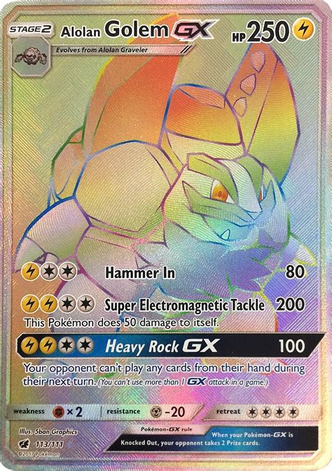 Alolan Golem GX 113 Prices Pokemon Crimson Invasion Pokemon Cards