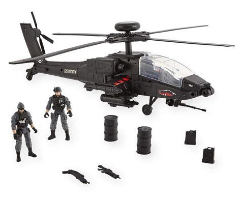 True Heroes Apache Longbow Helicopter Army Men Toys Portable Air