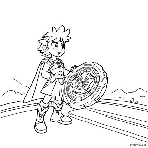 Kolorowanka Achilles Beyblade
