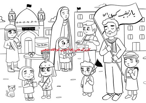 کاربرگ رنگ آمیزی کودکانه مذهبی