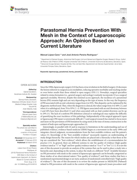 Parastomal Hernia Prevention At Aaron Mordaunt Blog