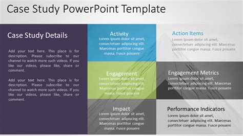 Multicolor Case Study Analysis Grid With Text Blocks Slide Template