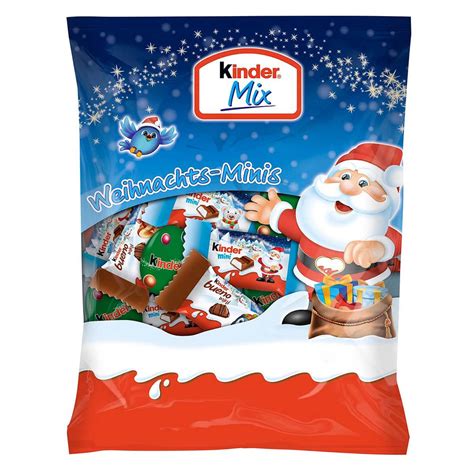 Новогодний подарочный набор шоколадных конфет Kinder Mix Christmas Minis Германия 153 г