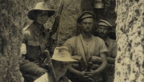 Four Australian Soldiers In The Trenches At Gallipoli 1915 State