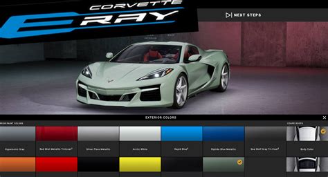Corvette E Ray Hybrid Accidentally Leaks On Chevy Configurator Carscoops