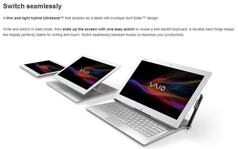 Vaio Duo Hybrid Tablet Laptop
