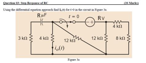 Solved Marks Question Step Response Of RC Using The Chegg Com