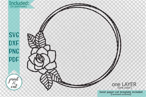 Circle Flower Border Svg Free 296 SVG File For Cricut