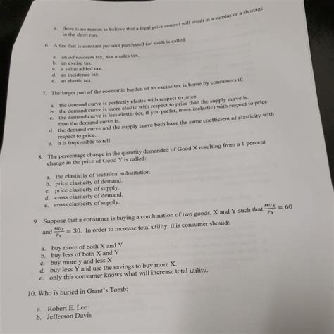 Solved Part Ii Multiple Choice Three Points Each The