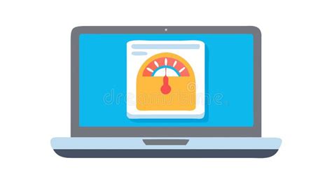 Laptop With Speedometer Performance Metric Vector Design Generative Ai