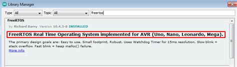 Freertos Real Time Operating System Implementat Pentru Plăcile Avr