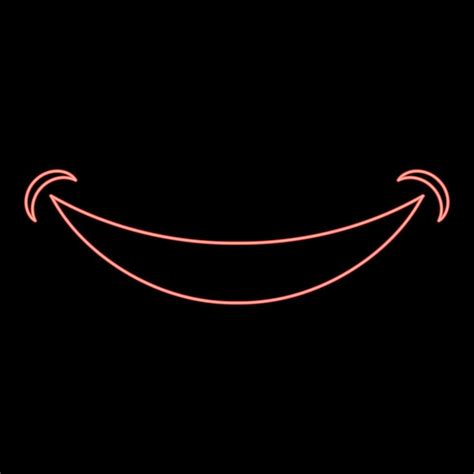 Neon Smile Smlie Doodle Red Color Vector Illustration Image Flat Style 15838081 Vector Art At