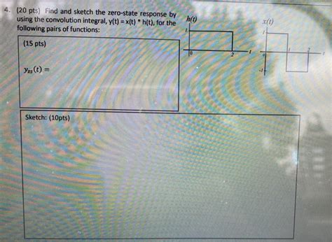 solved 4 20 pts find and sketch the zero state response