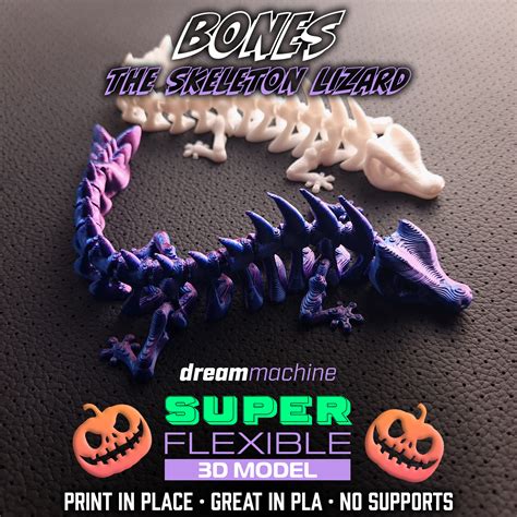 Stl File Bones The Skeleton Lizard 💀 ・3d Printable Design To Download・cults