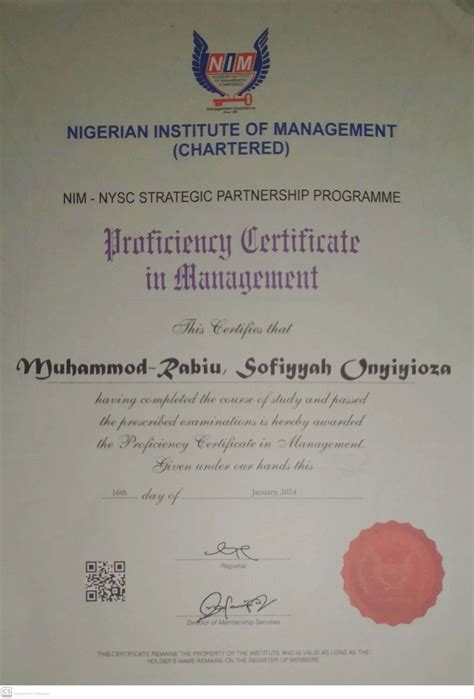 Nim Professionalgrowth Management Sofiyyah Muhammod Rabiu