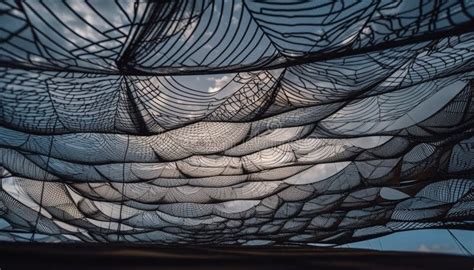Futuristic Spider Web In Modern Architecture Design Generated By Ai
