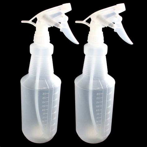 2 Pack Plastic Trigger Spray Bottle 32 Oz Heavy Duty Chemical Resistant