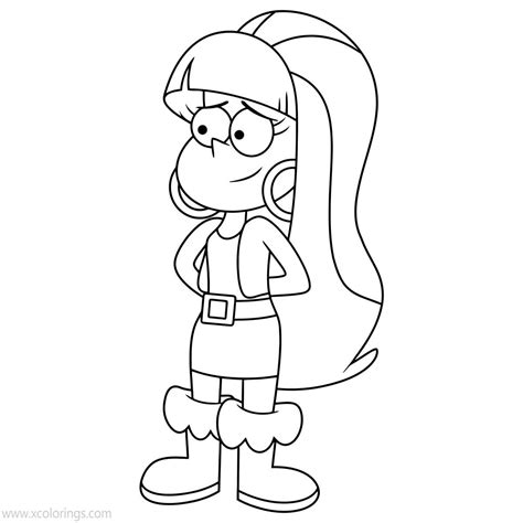 Gravity Falls Pacifica Coloring Pages