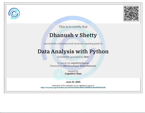 🎓 excited to share that i ve completed the data analysis with python