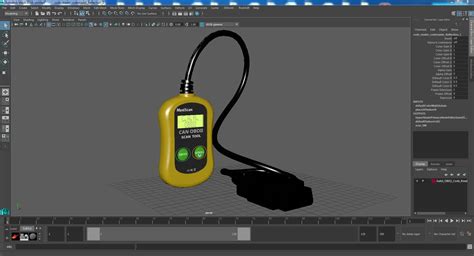 Obd2 Code Reader Yellow Vertical Position 3d Model 34 3ds Blend